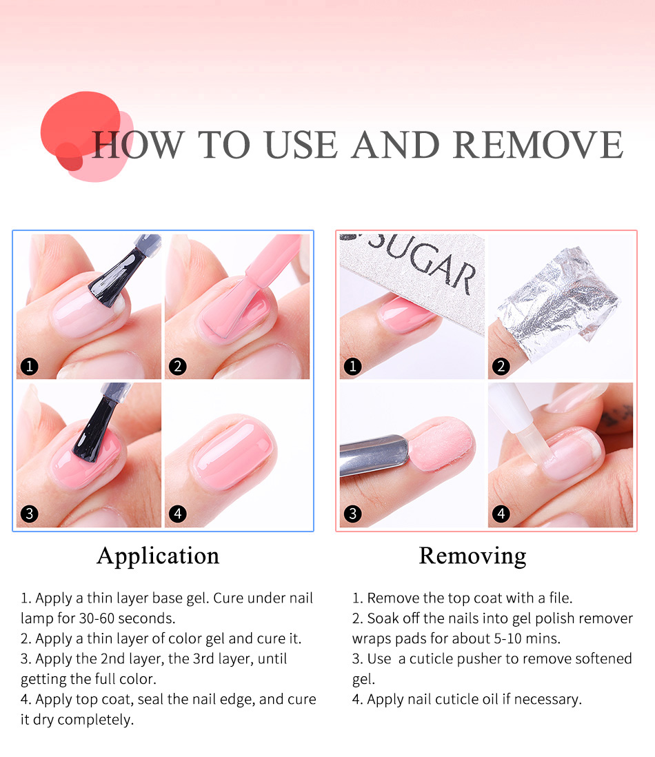 UR SUGAR 7ml Mineral Nail Gel Soak Off UV LED Nail Arts Gel Varnish Color Gel